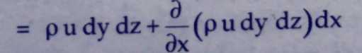Derivation of continuity equation in cartesian coordinates